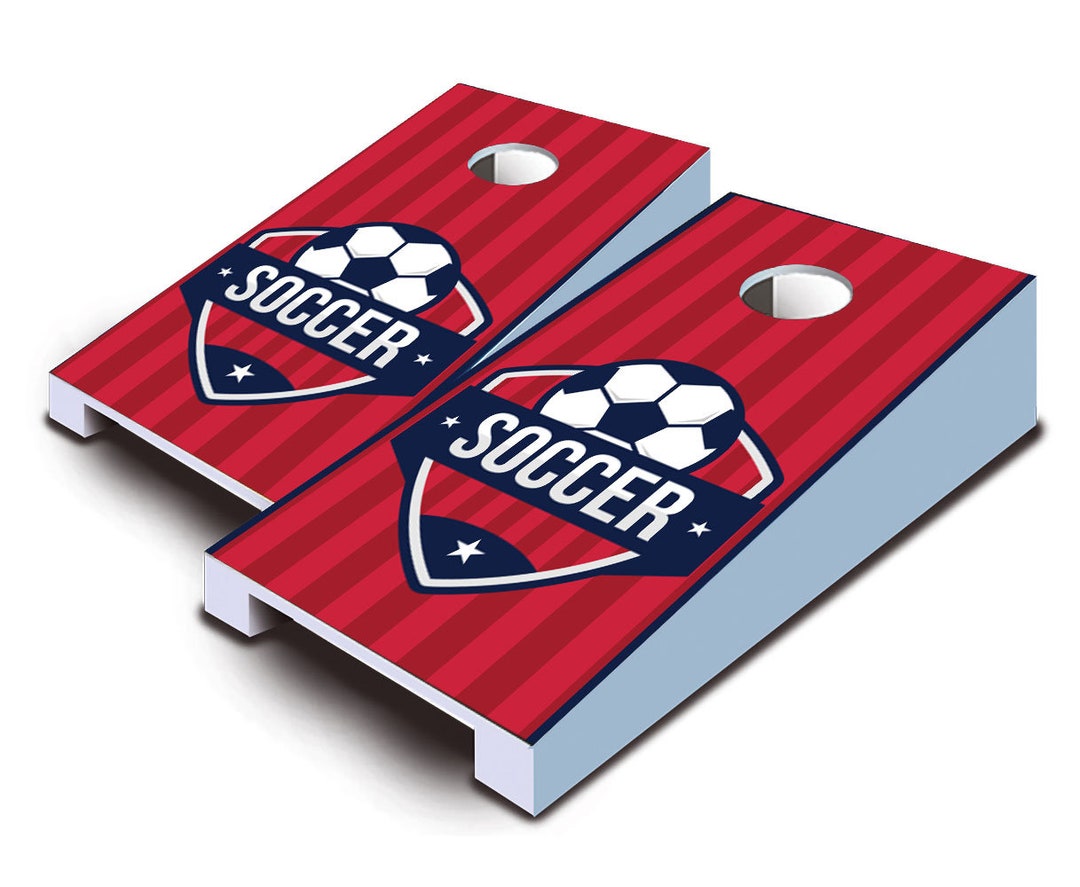 Soccer Tournament Cornhole Set With Bags - Desktop Cornhole - Mini Toss ...
