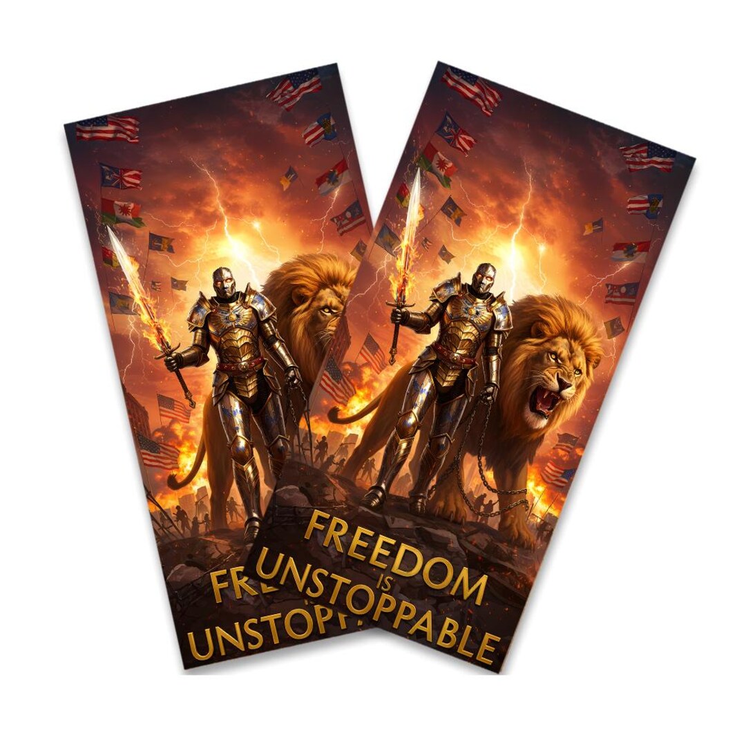 Freedom is Unstoppable World Flags Knight Lion Cornhole Wraps ...