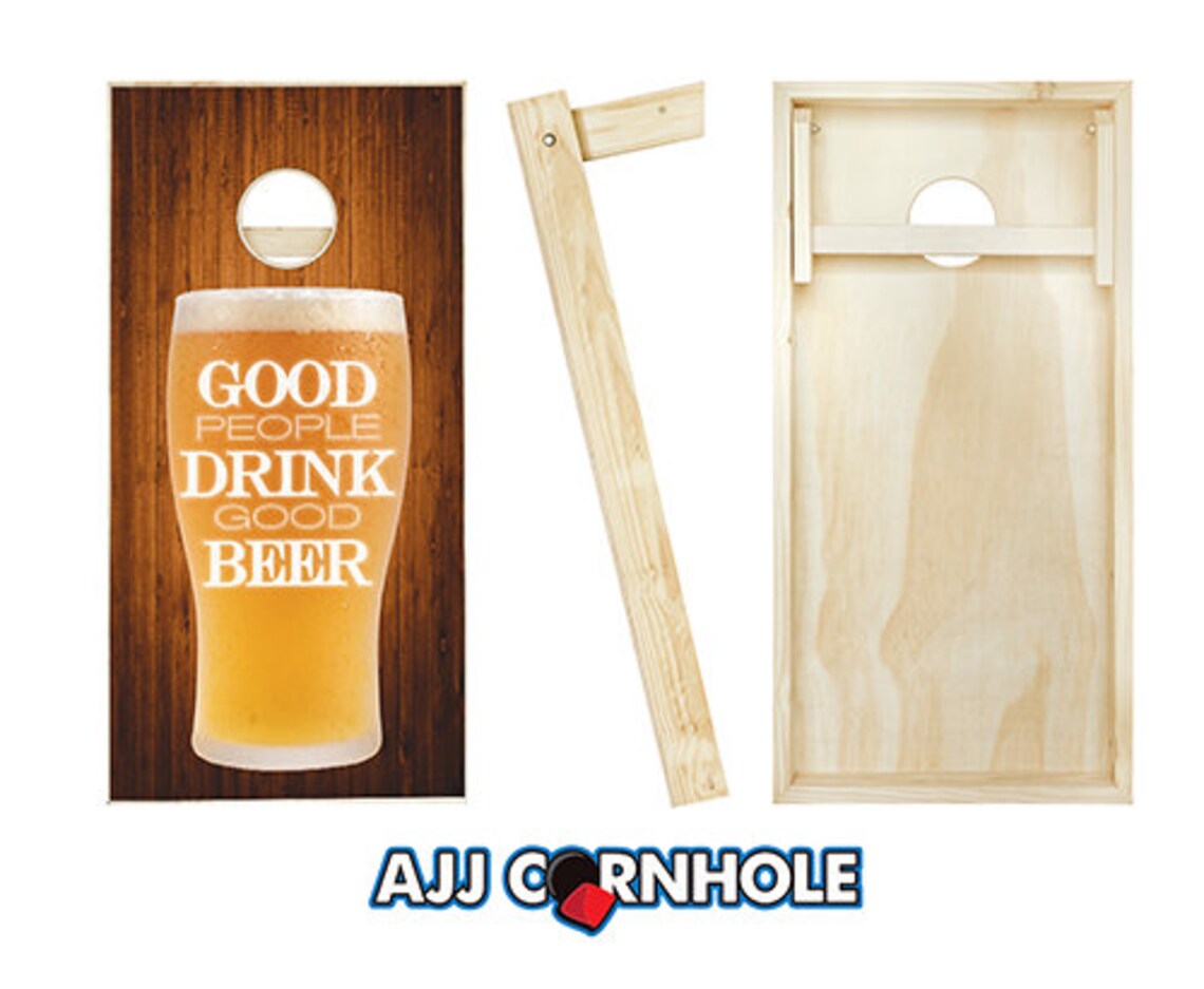 Good People Drink Good Beer Cornhole Set With Bags Beer - Etsy