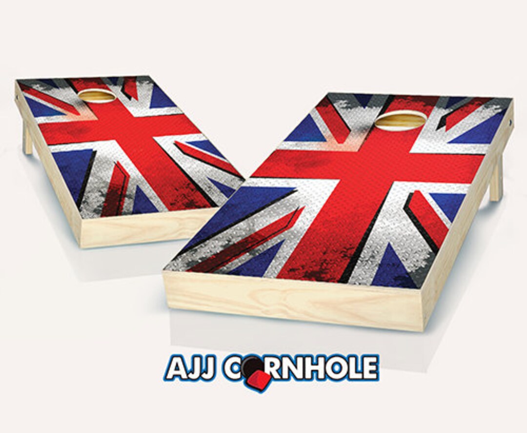 British Punk Flag Cornhole Set With Bags - Cornhole Set - Outdoor Game ...