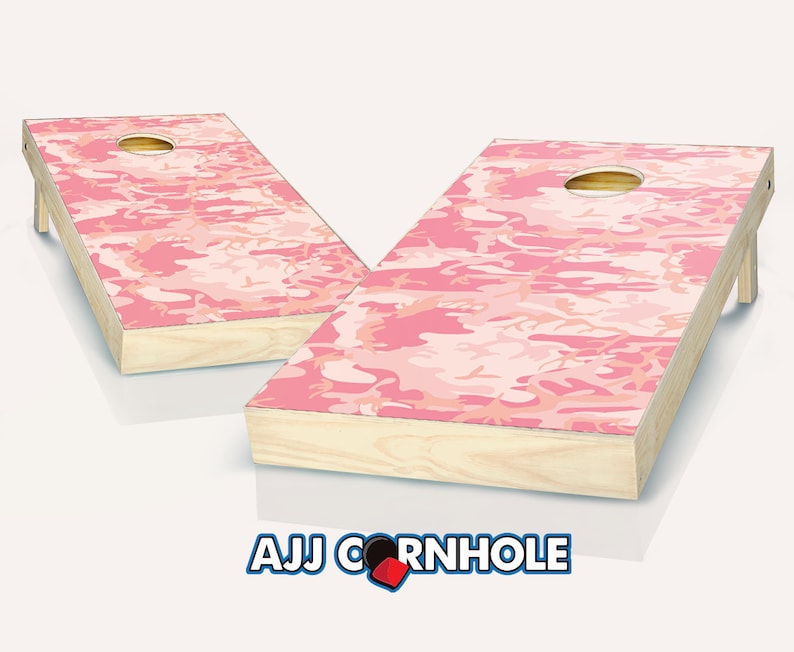 Pink Camo Cornhole Set With Bags Pink Camo Cornhole Set - Etsy