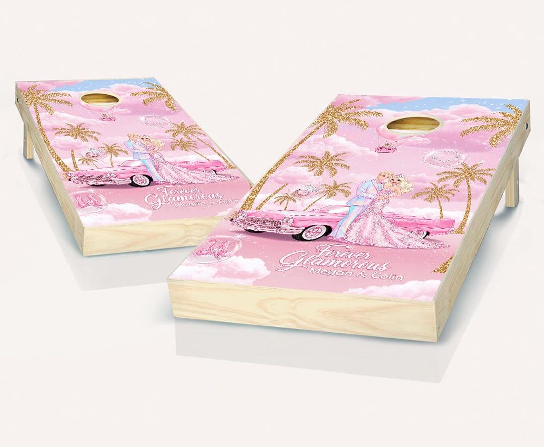 Personalized Wedding Forever Glamorous Cornhole Set With Bags ...
