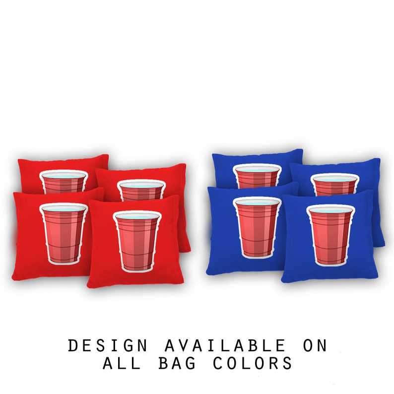 Red Plastic Cup Cornhole Bags Set of 8 - 17 Colors to Choose From ...