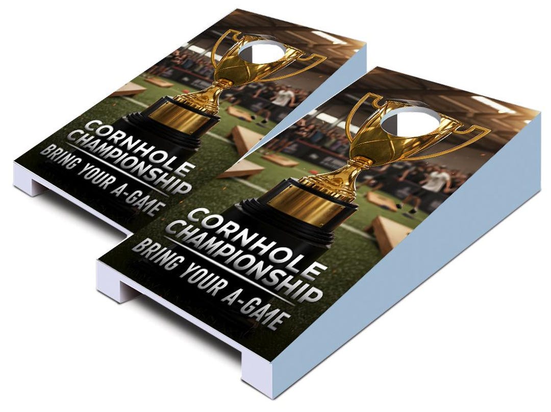 Cornhole Championship Bring Your A Game Cornhole Set With Bags ...