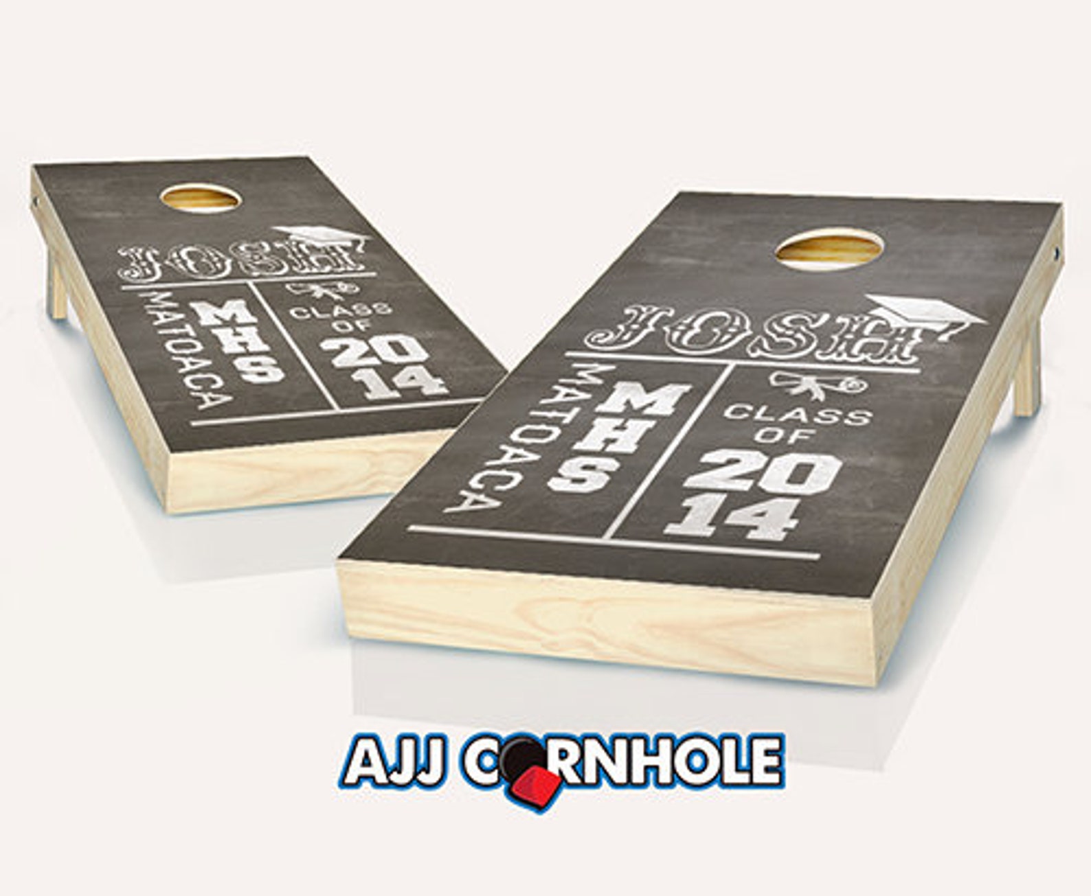 Chalk Board Graduation Cornhole Set With Bags - Cornhole Set - Cornhole ...