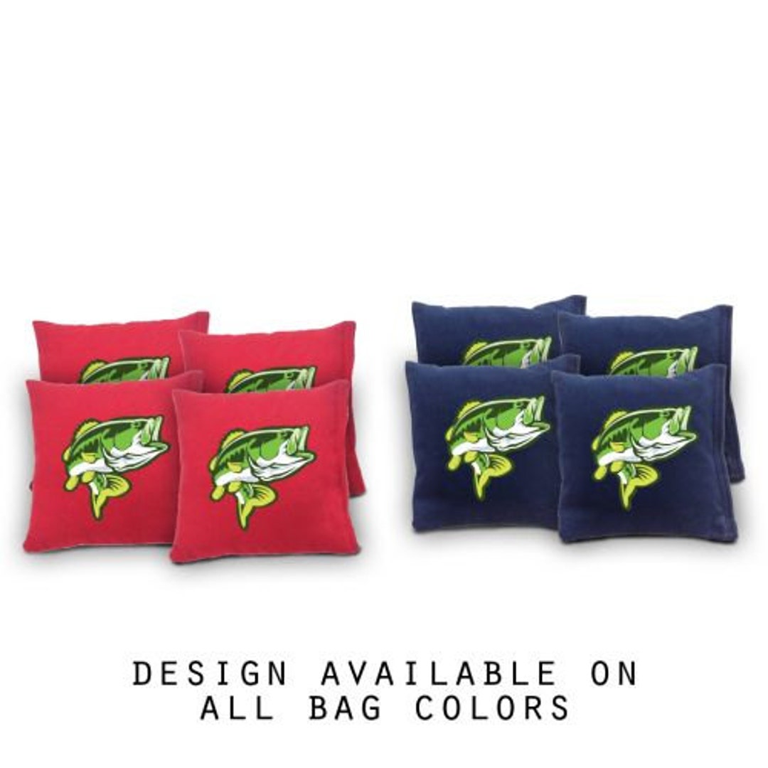 Fishing Cornhole Bags Set of 8 - 17 Colors to Choose From - Homemade ...