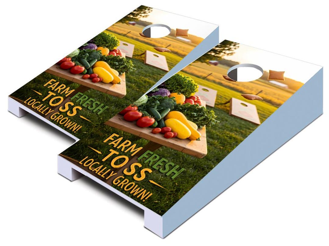 Farm Fresh Toss Locally Grown Cornhole Set With Bags - Desktop Cornhole ...