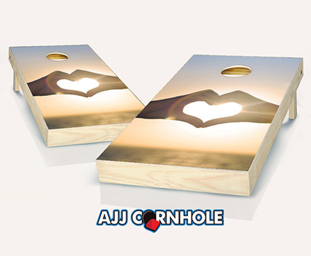 Love Sunset Cornhole Set With Bags - Cornhole Set - Cornhole - Quality ...