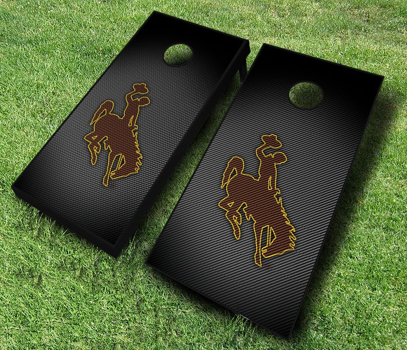 Officially Licensed Wyoming Cowboys Slanted Cornhole Set with | Etsy