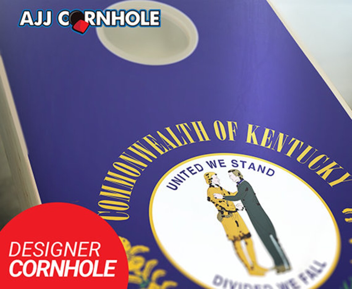 Kentucky State Flag Cornhole Set With Bags - Cornhole Set - Ocean ...