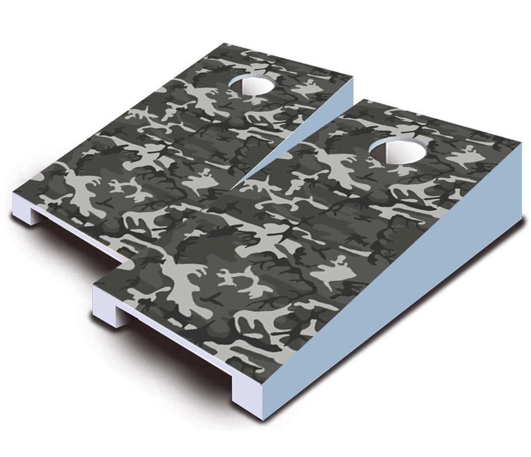 Gray Camo Tabletop Cornhole Set With Bags - Desktop Cornhole - Mini ...