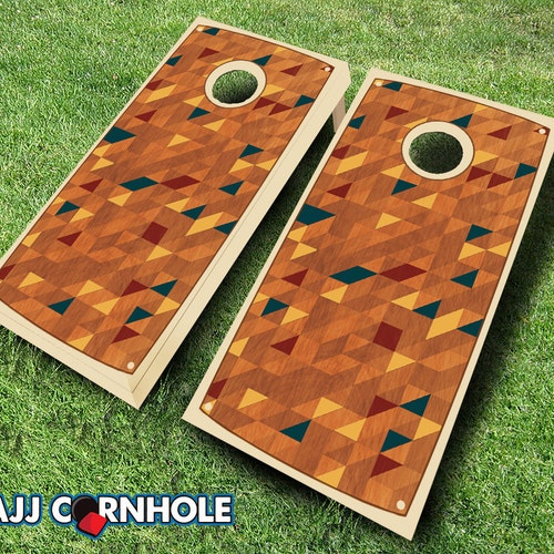 Retro Stained Middle Point Pyramid Cornhole Set With Bags - Etsy