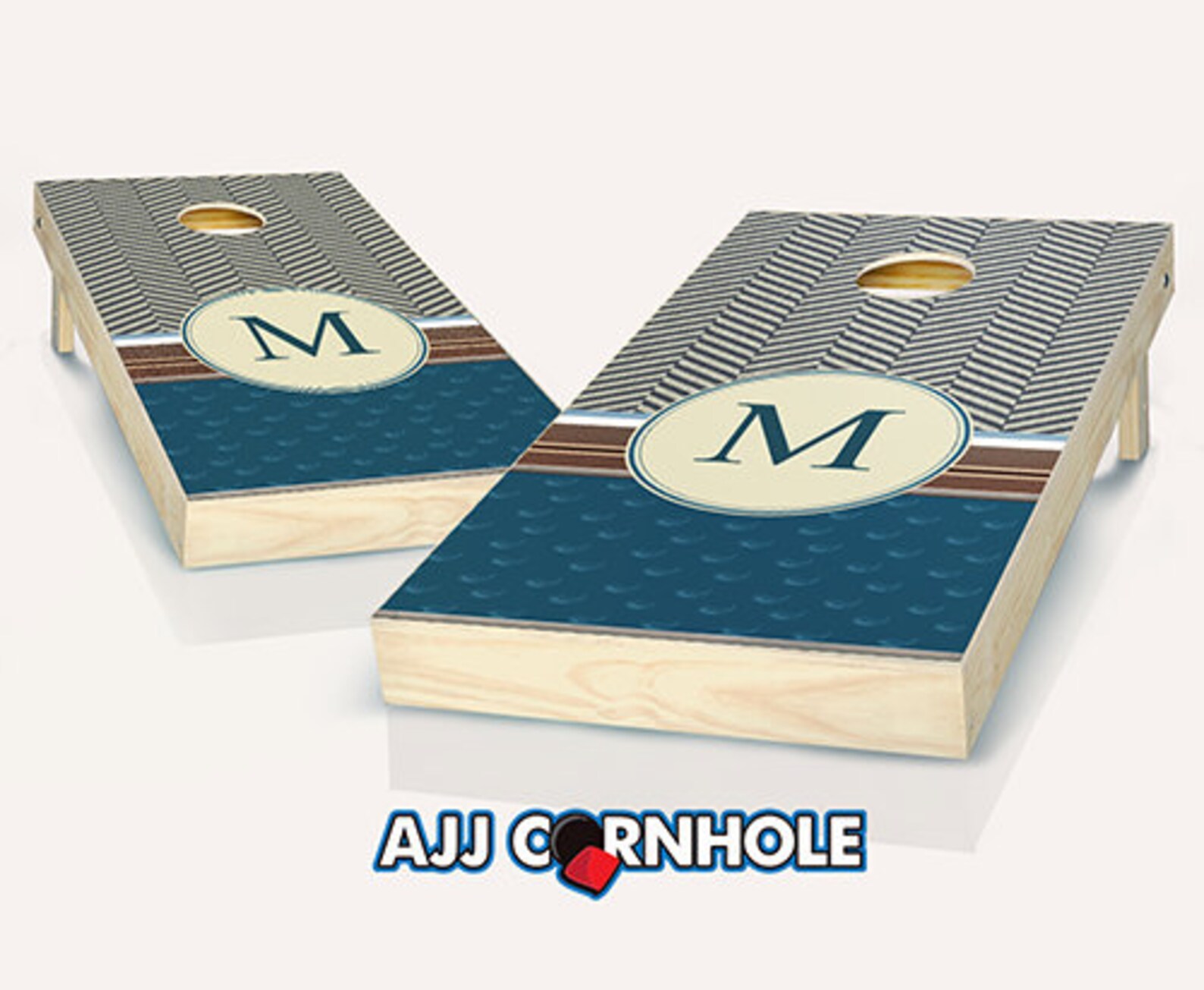 Paisley Stroll Monogram Cornhole Set W/ Bags Monogrammed | Etsy