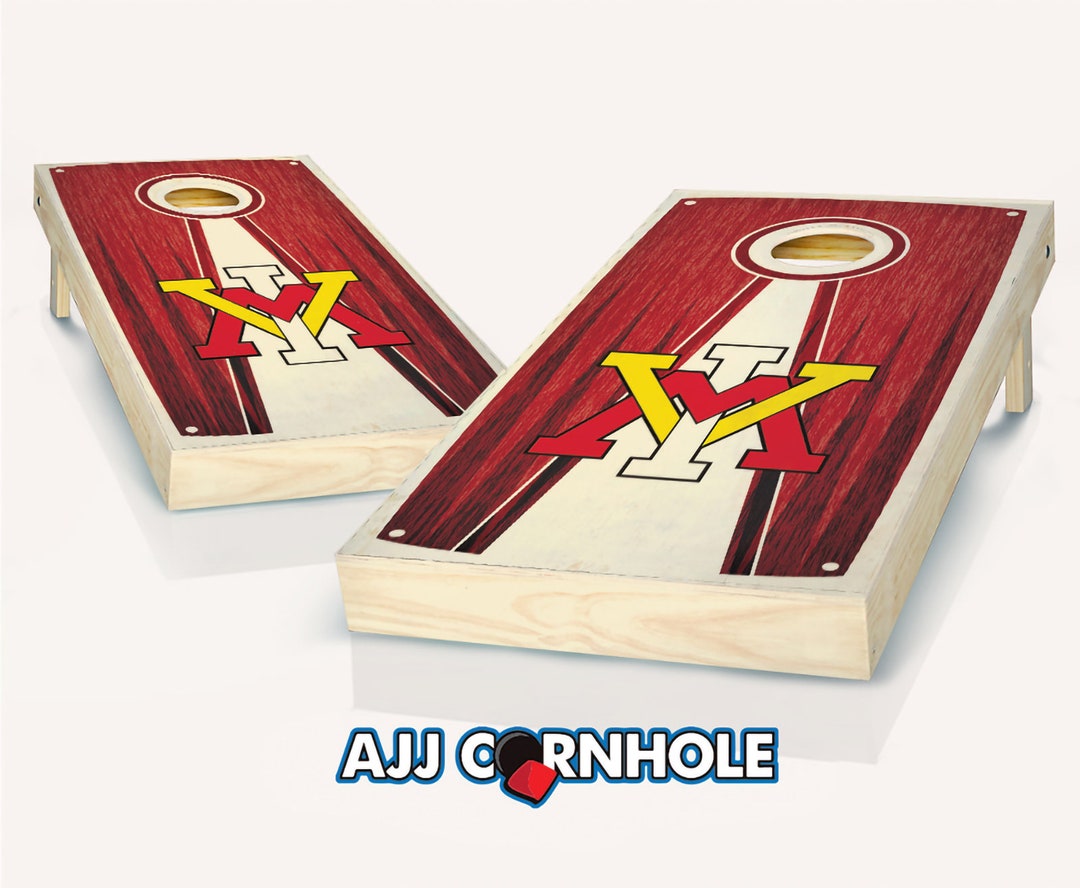 Officially Licensed VMI Pyramid Stained Cornhole Set With Bags - Bean ...