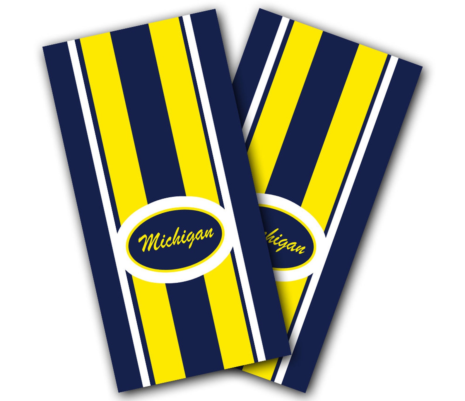 Michigan Stripe Cornhole Wraps - Cornhole Wraps - Cornhole Skins ...