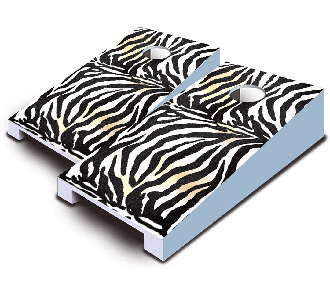 Zebra Tabletop Cornhole Set With Bags - Desktop Cornhole - Mini Toss ...