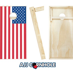 American Flag Cornhole Set With Bags - Cornhole Set - USA Cornhole ...
