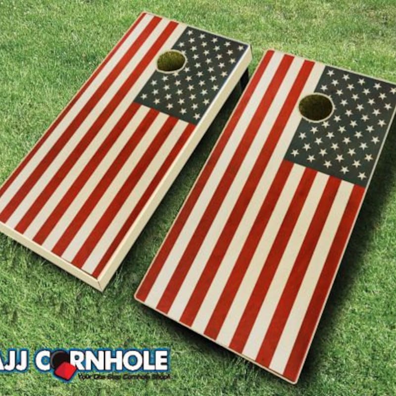 American Flag Cornhole - Etsy