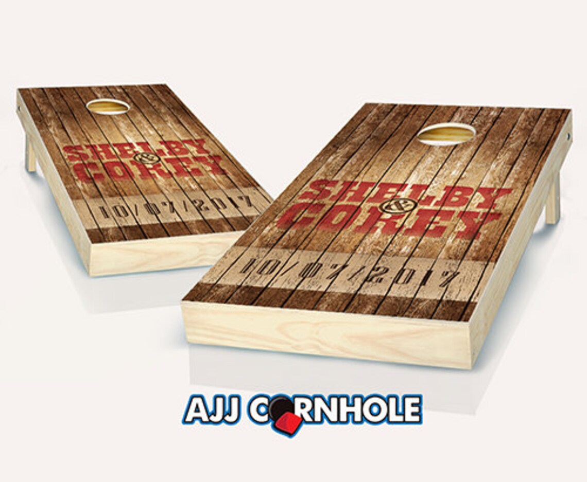 Custom Country Rustic Wedding Cornhole Set With Bags Wedding - Etsy
