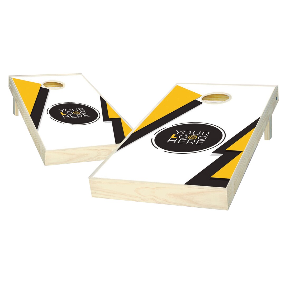 Custom Cornhole Set - Add Your Logo Here - Custom Tilt Zag Design ...