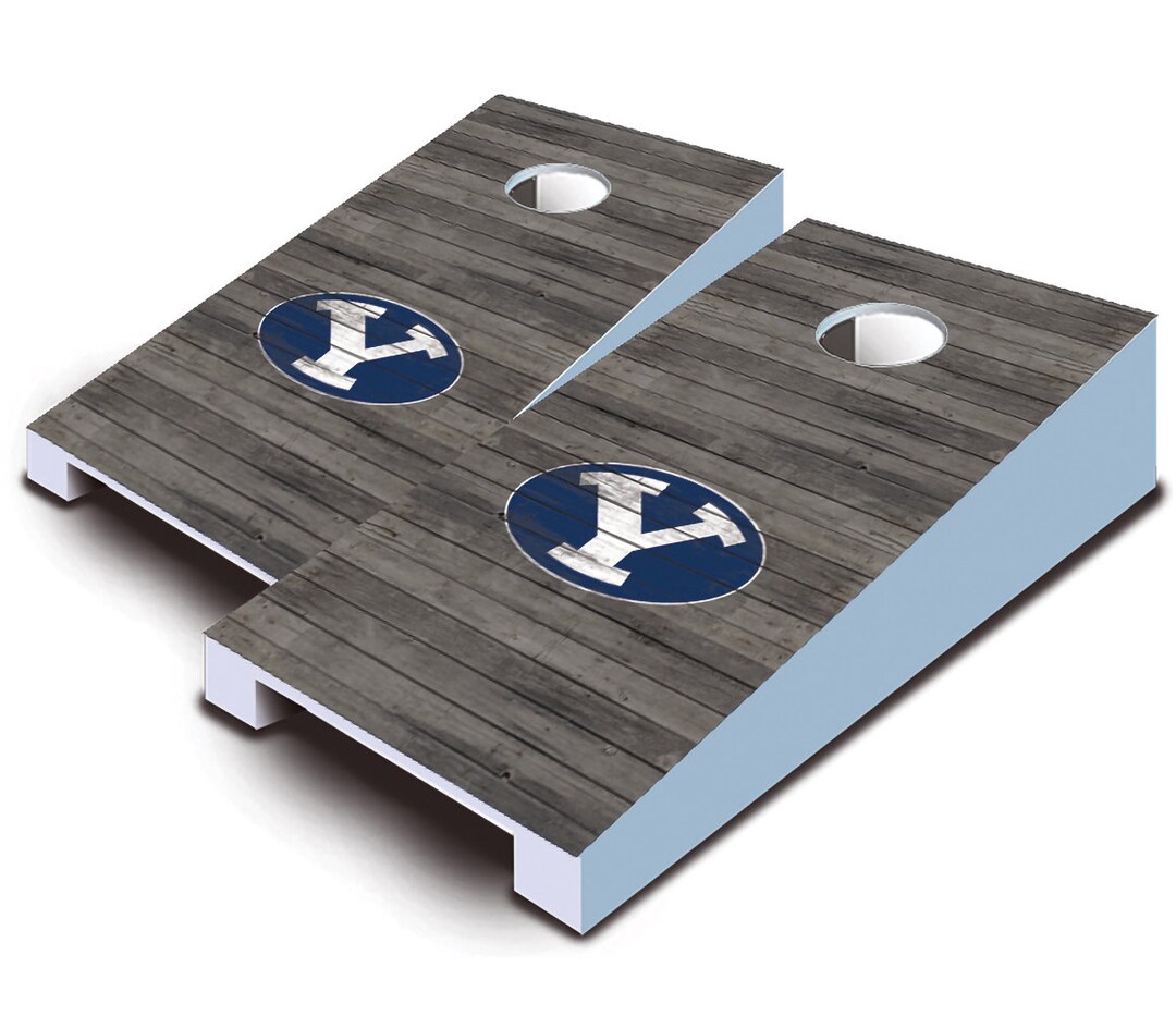 Officially Licensed BYU Cougars Distressed Tabletop Cornhole Set With ...