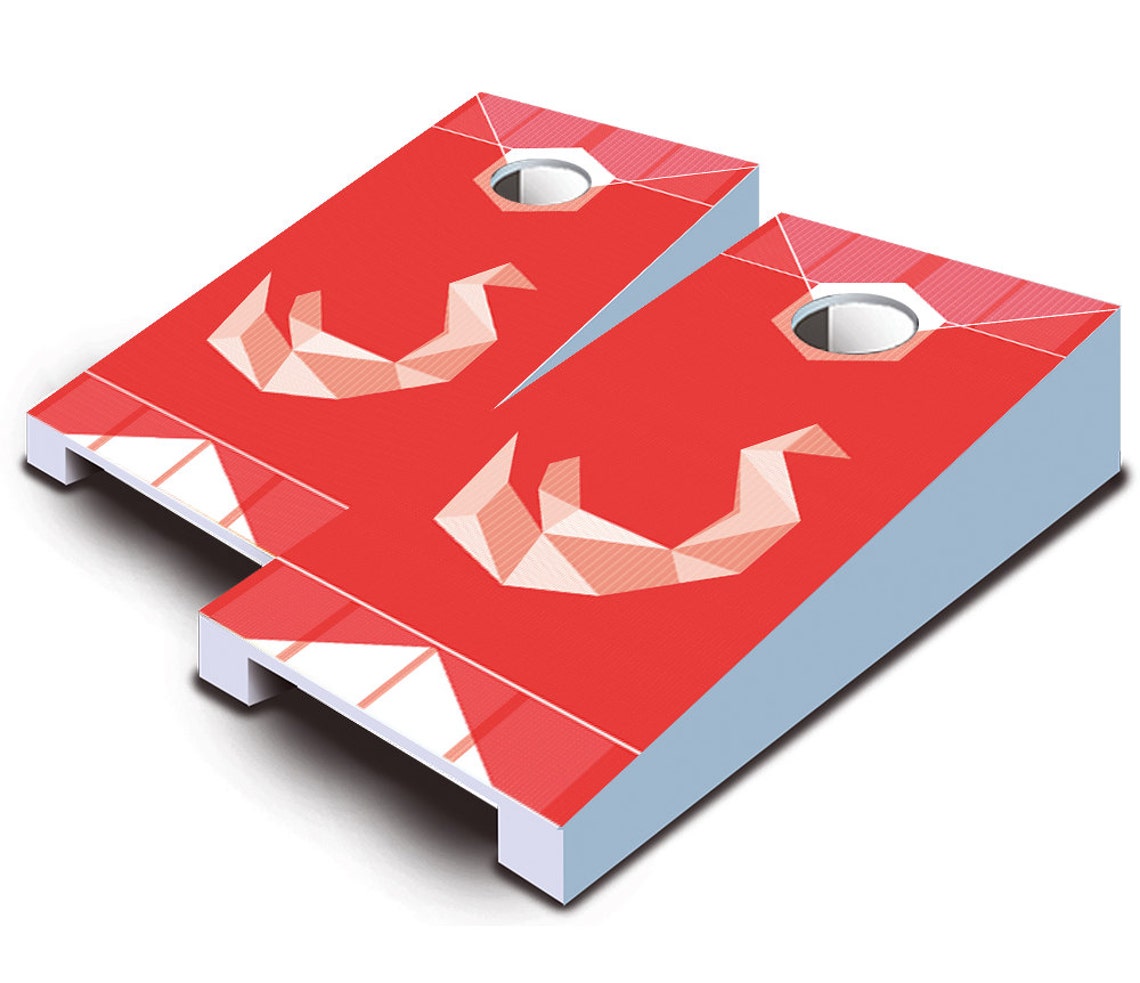 Red Swan Tabletop Cornhole Set With Bags Desktop Cornhole | Etsy