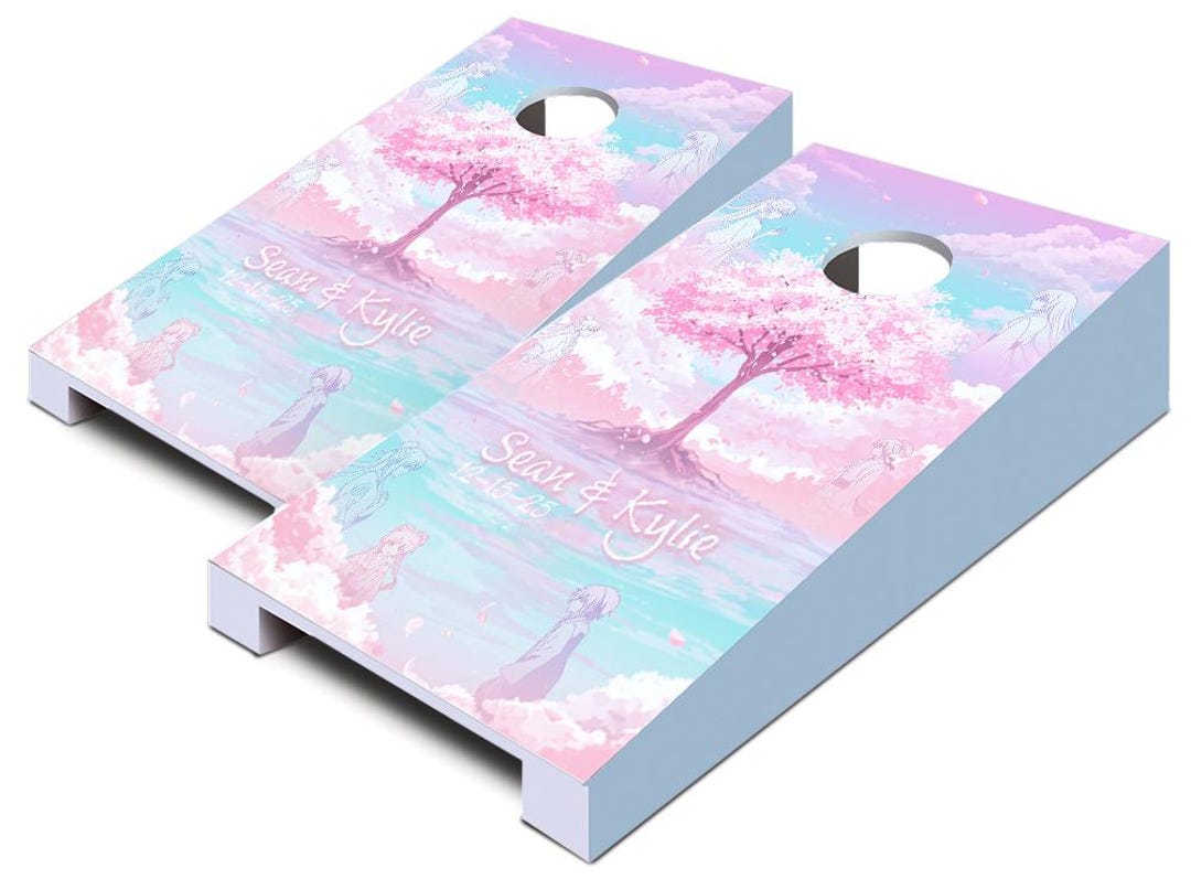 Personalized Wedding Anime Themed Cornhole Set With Bags - Desktop ...