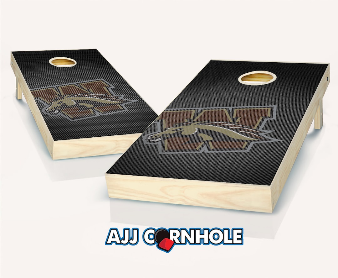 Officially Licensed Western Michigan Broncos Slanted Cornhole Set With ...
