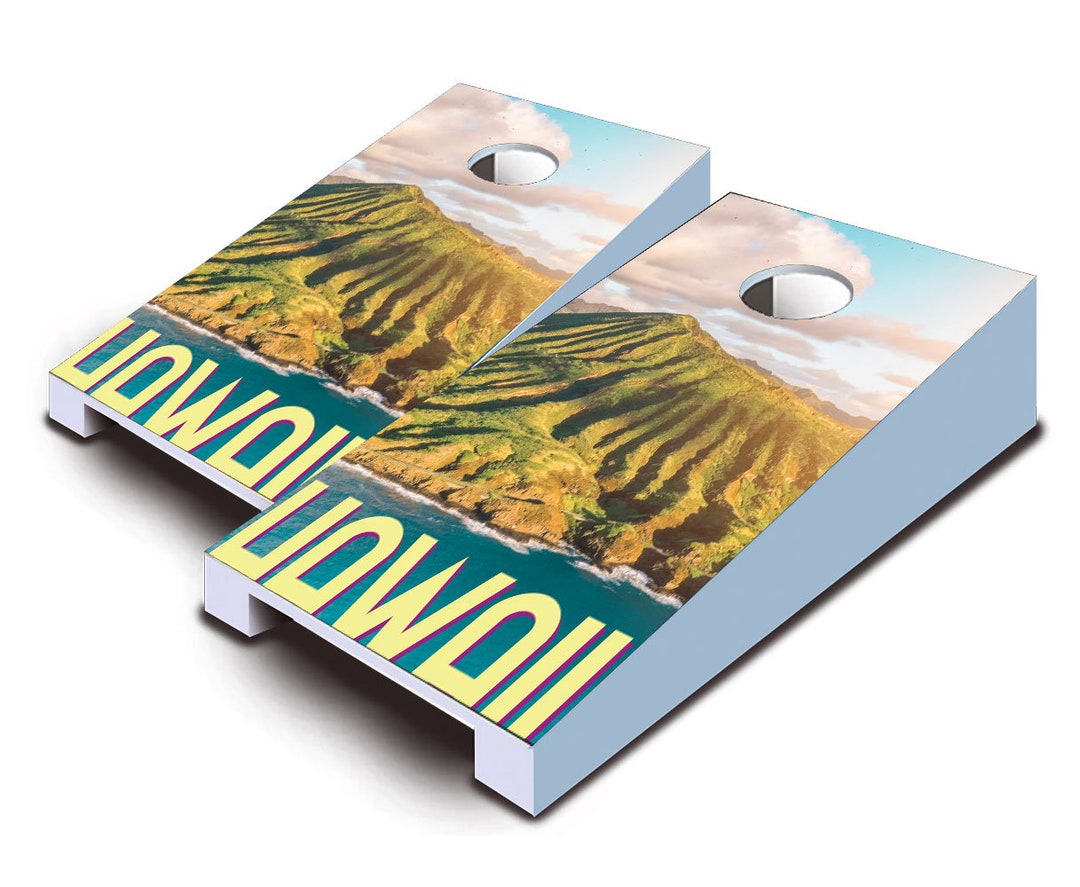 Hawaii Tabletop Cornhole Set With Bags - Desktop Cornhole - Mini Toss ...