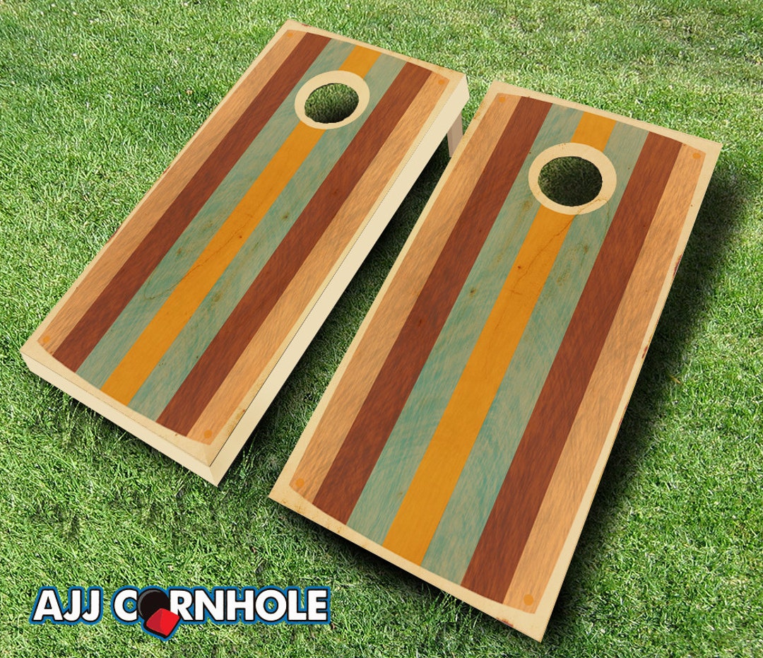 Retro Stained East Coast Cornhole Set With Bags - Cornhole Set ...