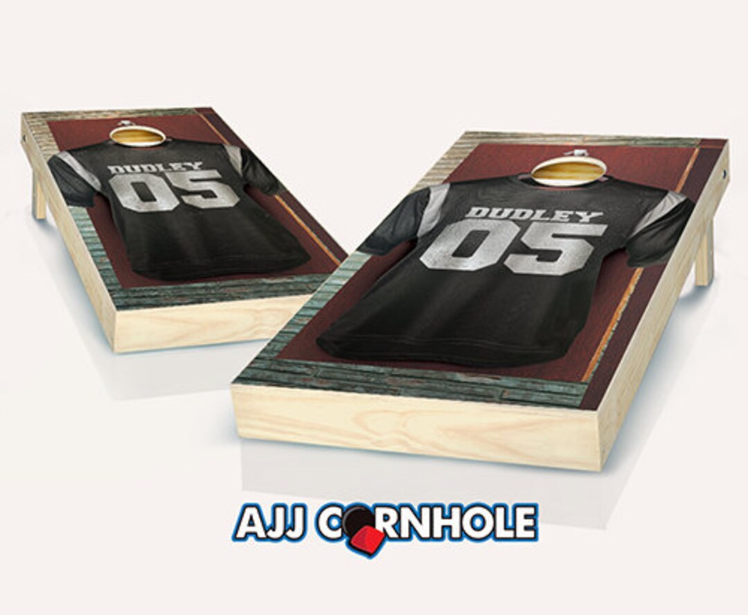 Personalized Locker Room Cornhole Set W/ Bags - Jersey Cornhole Set ...