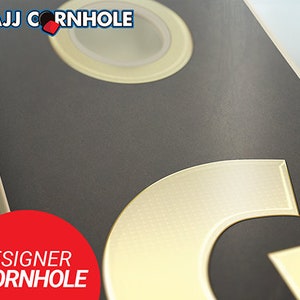 Monogrammed Dark Gold Bling Cornhole Set With Bags -cornhole Set ...
