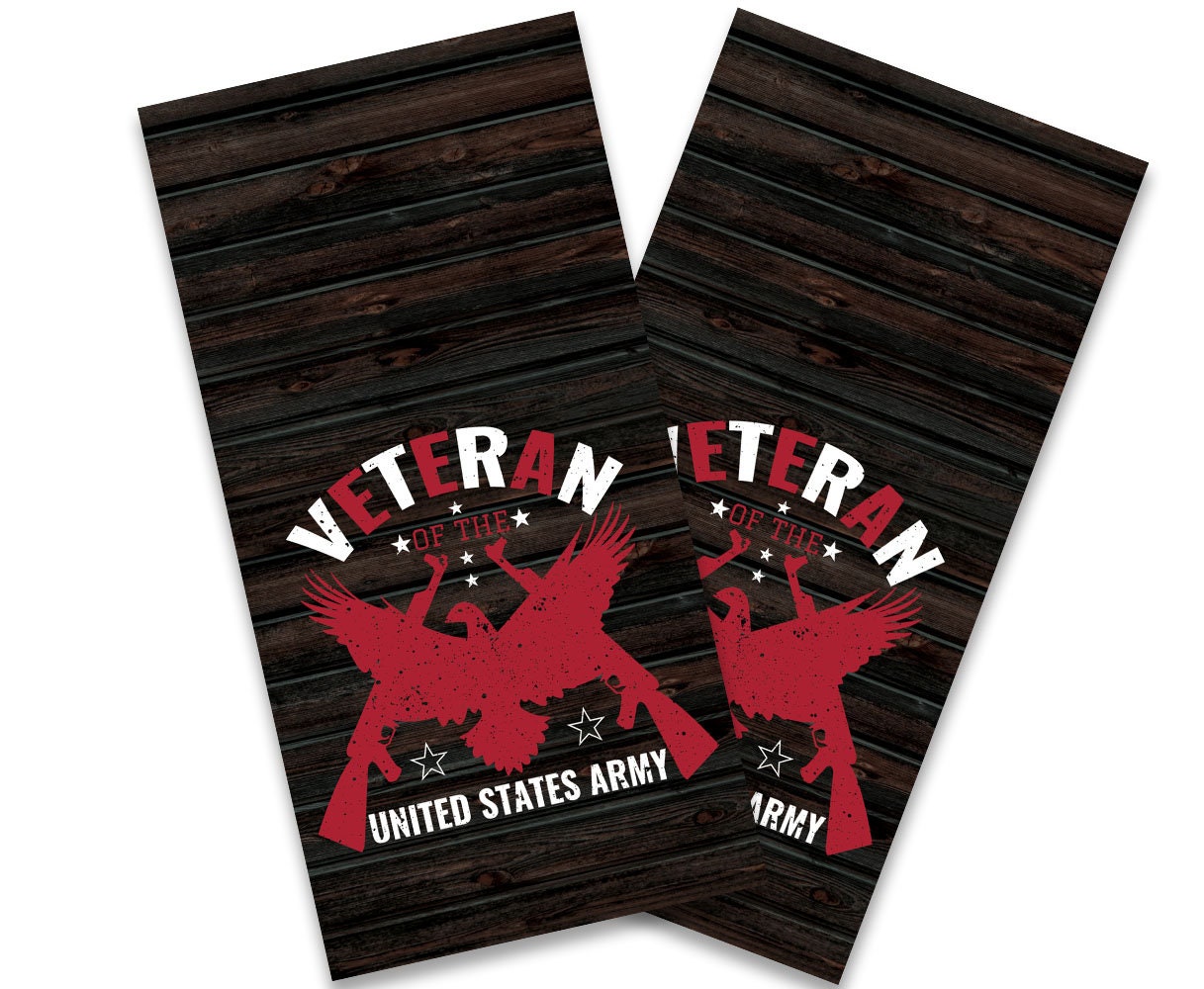 Veteran of the US Army Eagle Wraps - Cornhole Wraps - Cornhole Skins ...
