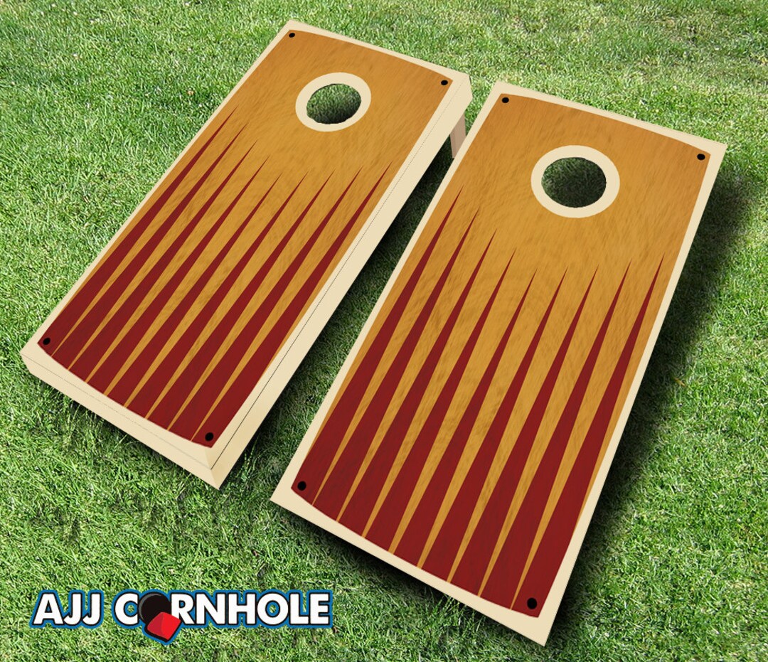 Retro Stained Pointed Cornhole Set With Bags - Cornhole Set - Quality ...