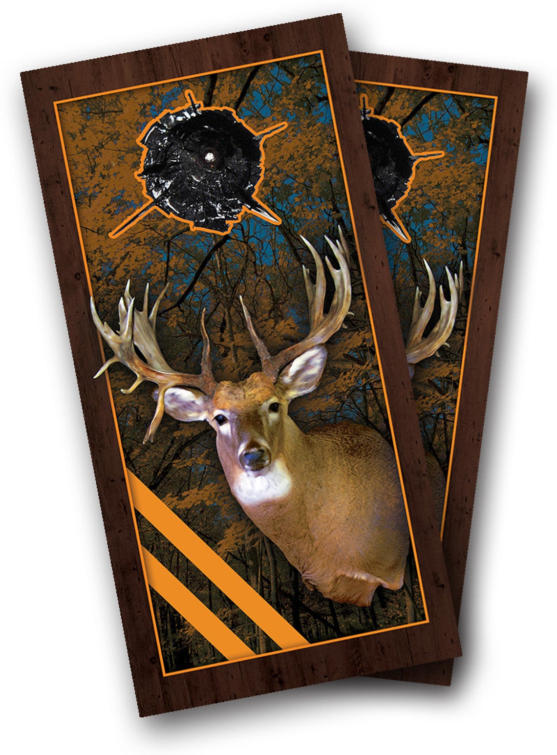Framed Deer Cornhole Wraps - Cornhole Wraps - Cornhole Skins - Vinyl ...