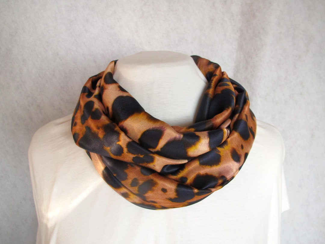Loop, Silk Scarf, Sewn From Viscose With Silk - Etsy
