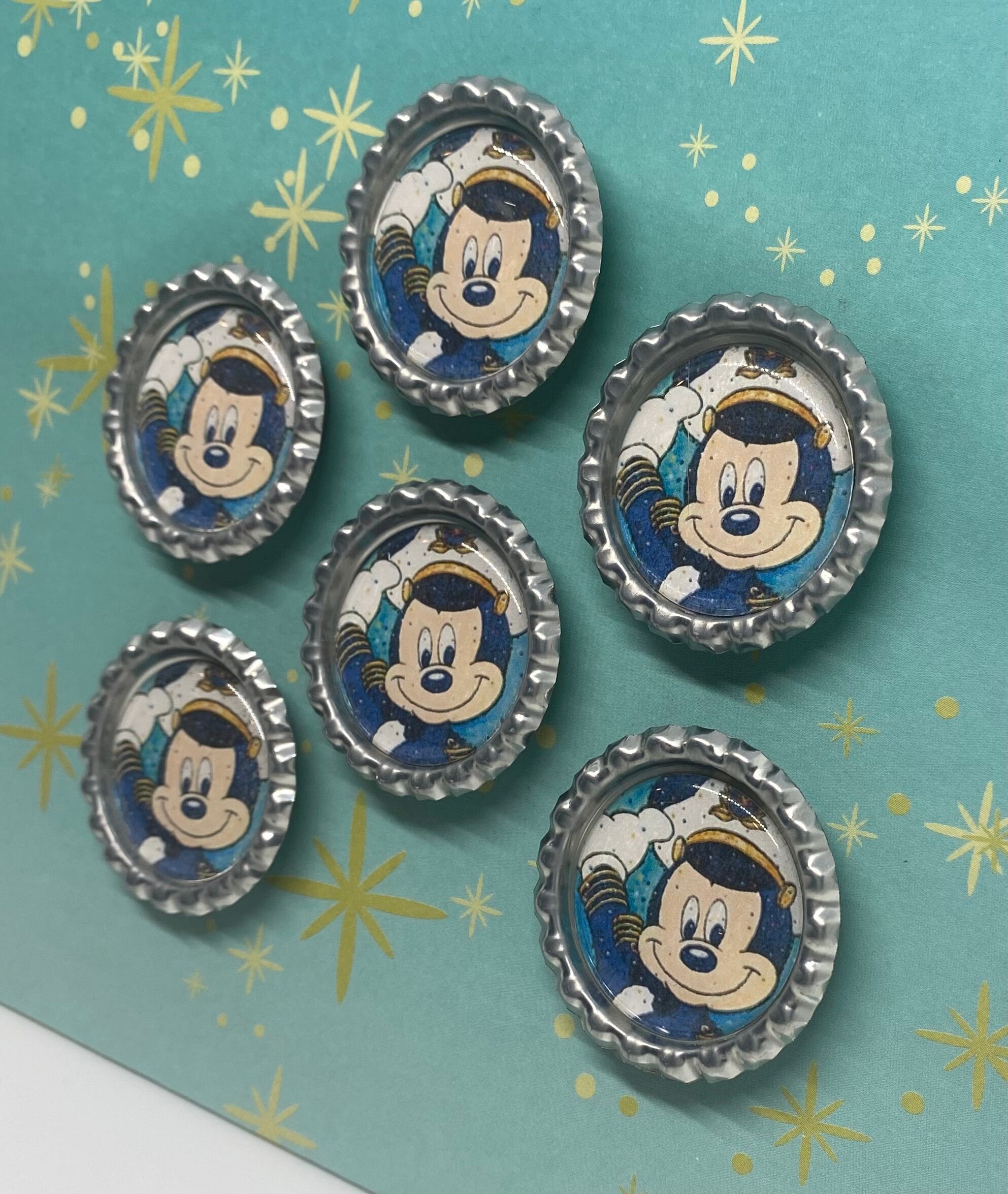 Captain Mickey Mouse Magnets / Set of 6 or 12 / 25th Anniversary of ...