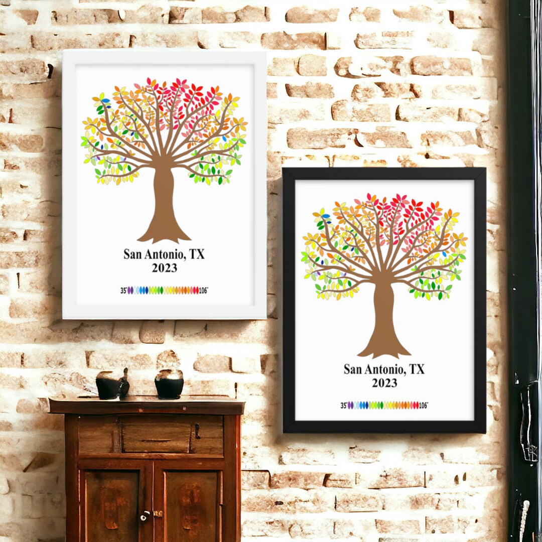 Temperature Tree Design as a Family Heirloom, Birthday, Wedding, Gift ...