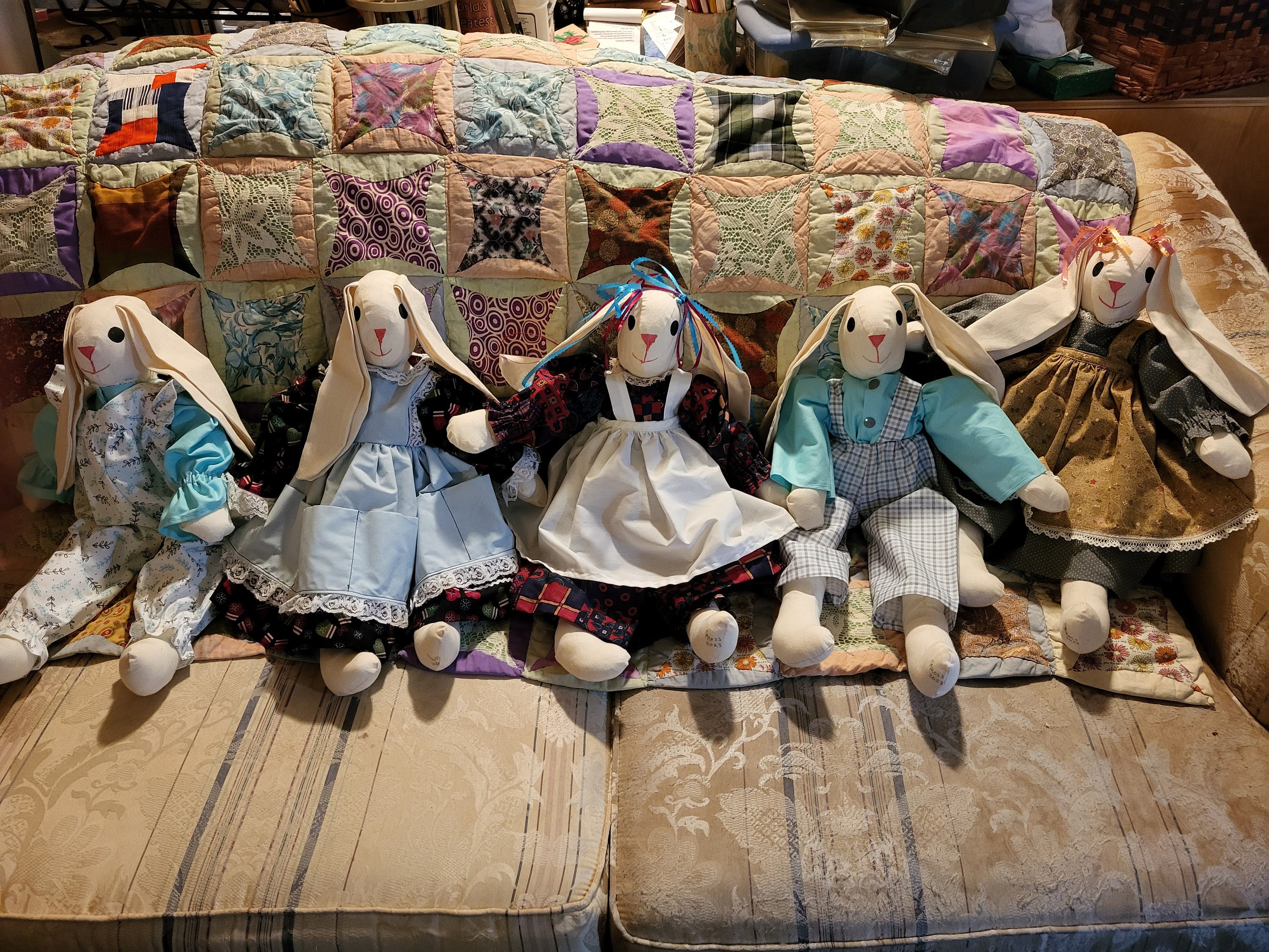 Handmade Muslin Bunnies (20 In.) - Etsy