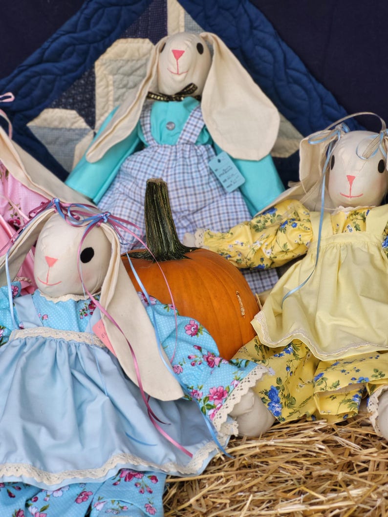 Handmade Muslin Bunnies (20 In.) - Etsy