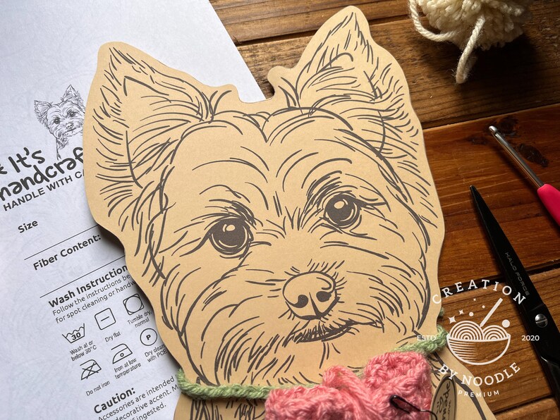 Printable Yorkshire Terrier Yorkie Pet Collar DIY Display Card ...
