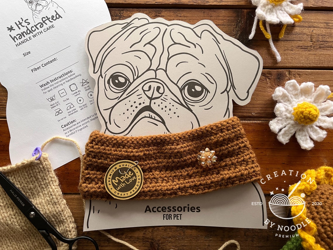 Printable Pug Pet Collar DIY Display Card Dog Accessory Display ...