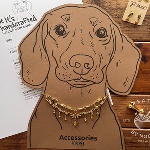 Printable Dachshund Pet Collar DIY Display Card Dog Accessory Display ...