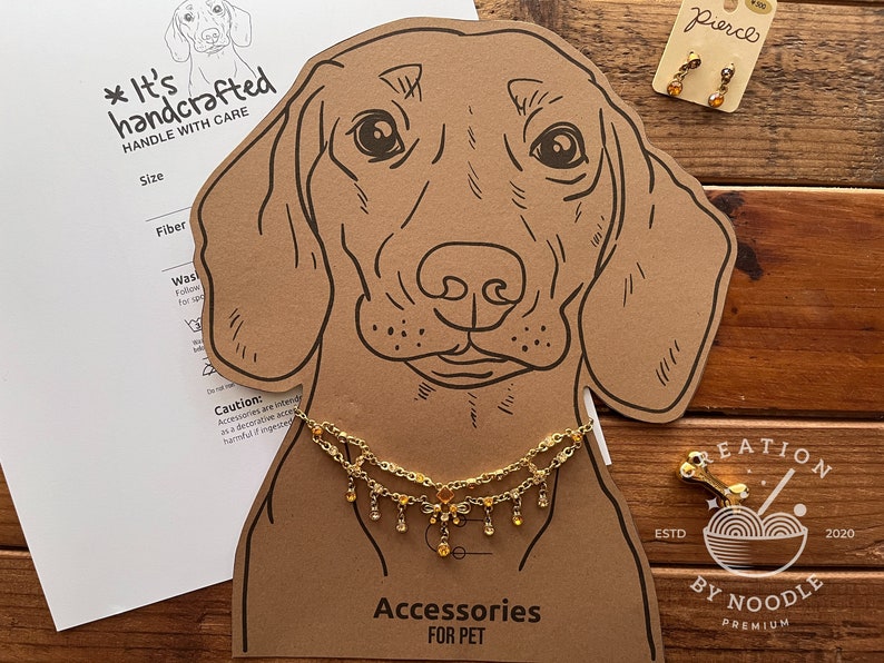 Printable Dachshund Pet Collar DIY Display Card Dog Accessory Display ...
