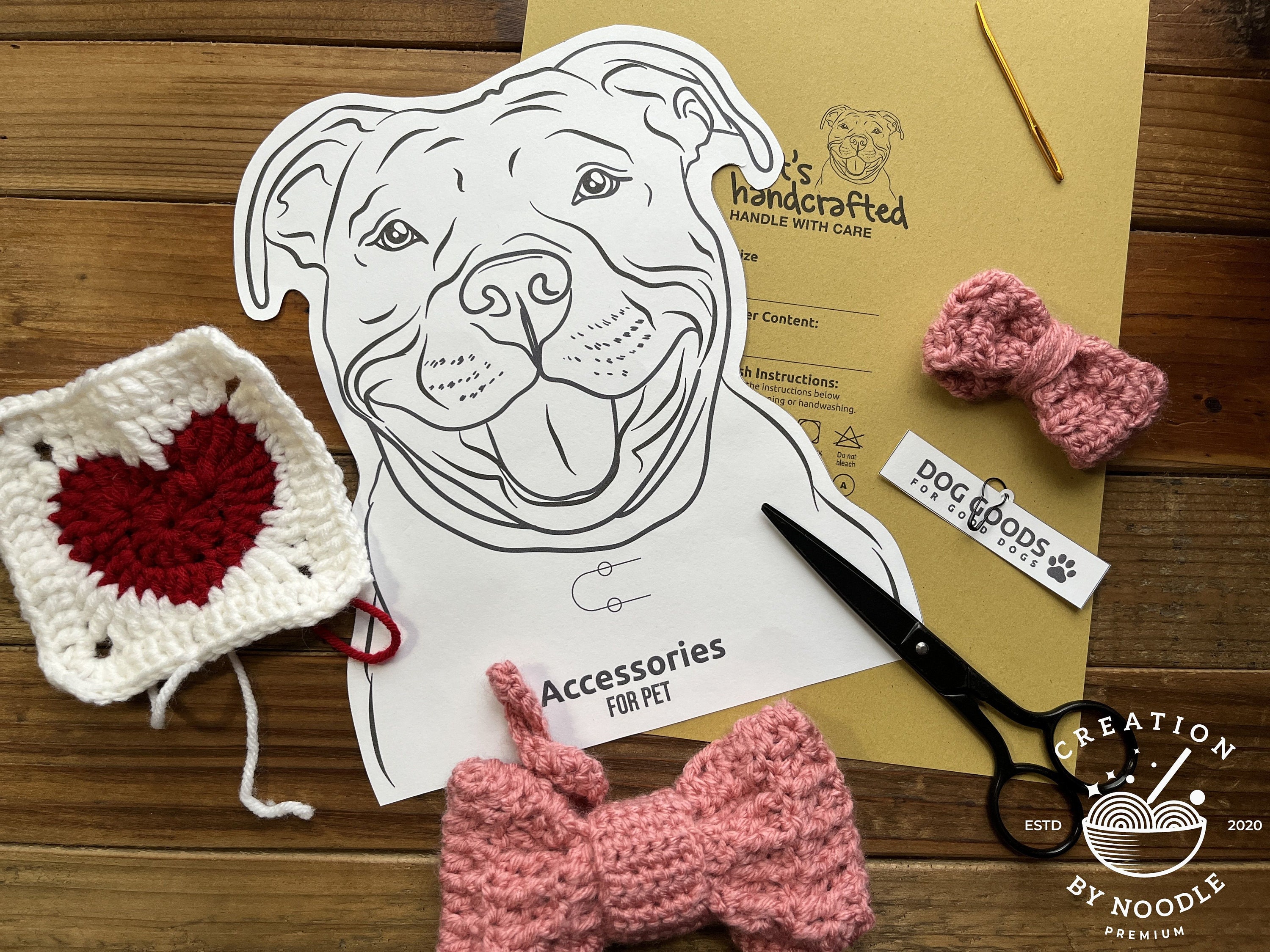 Printable Bulldog Pet Collar DIY Display Card Dog Accessory Display ...