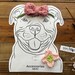 Printable Bulldog Pet Collar DIY Display Card Dog Accessory Display ...