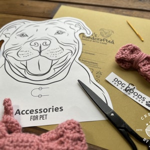 Printable Bulldog Pet Collar DIY Display Card Dog Accessory Display ...