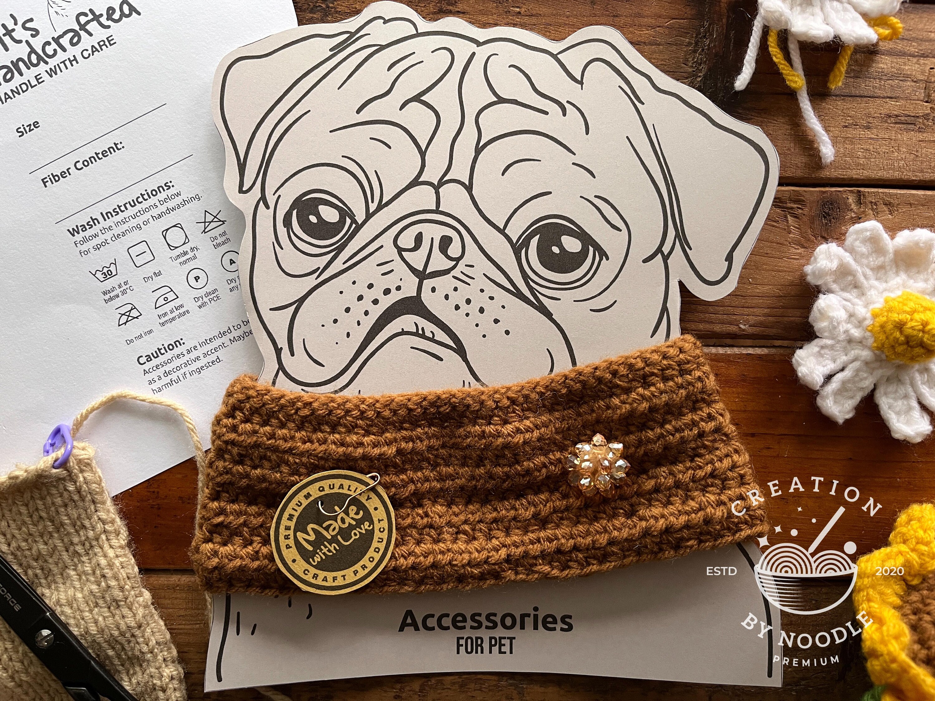 Printable Pug Pet Collar DIY Display Card Dog Accessory Display ...