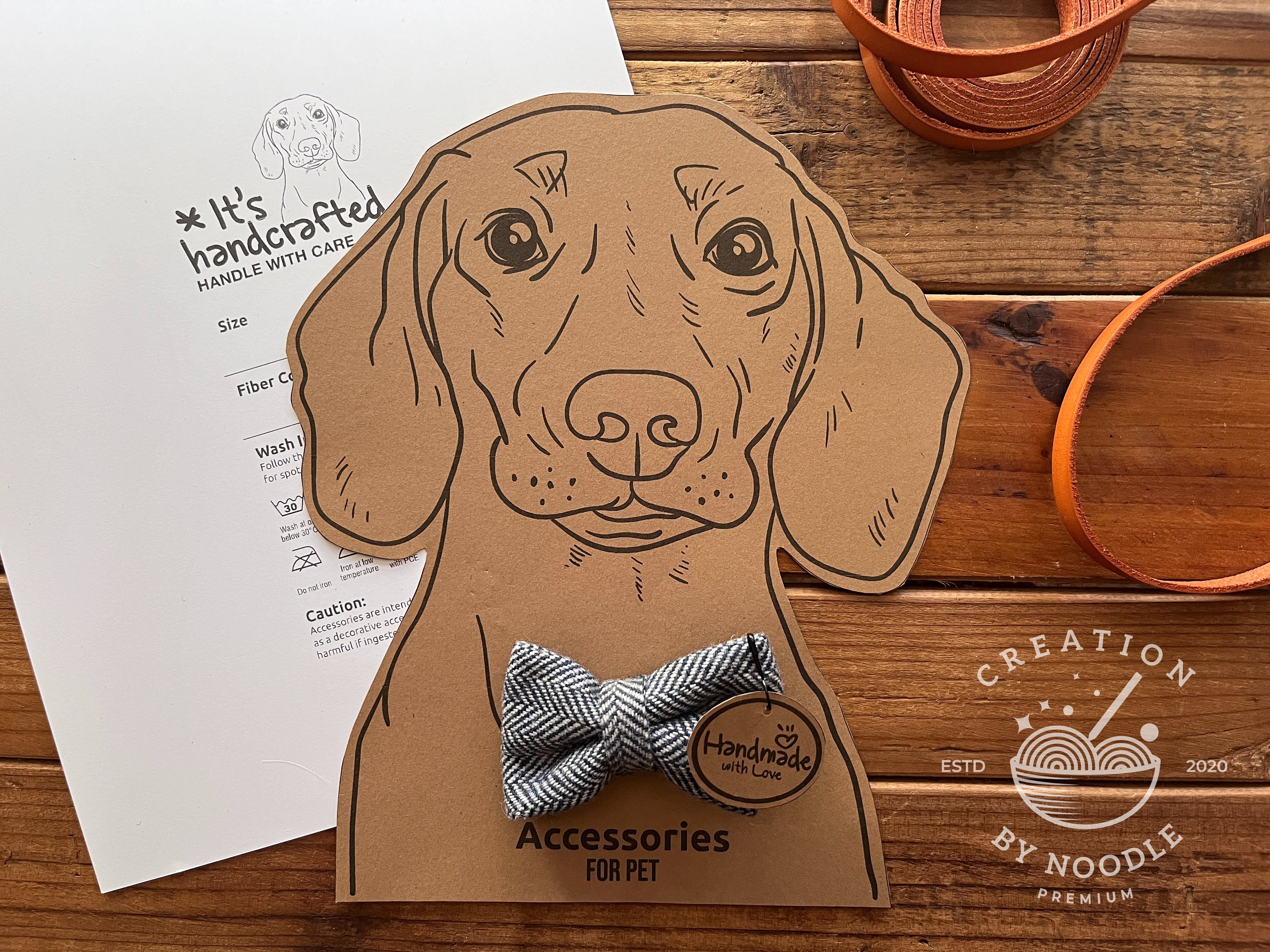 Printable Dachshund Pet Collar DIY Display Card Dog Accessory Display ...