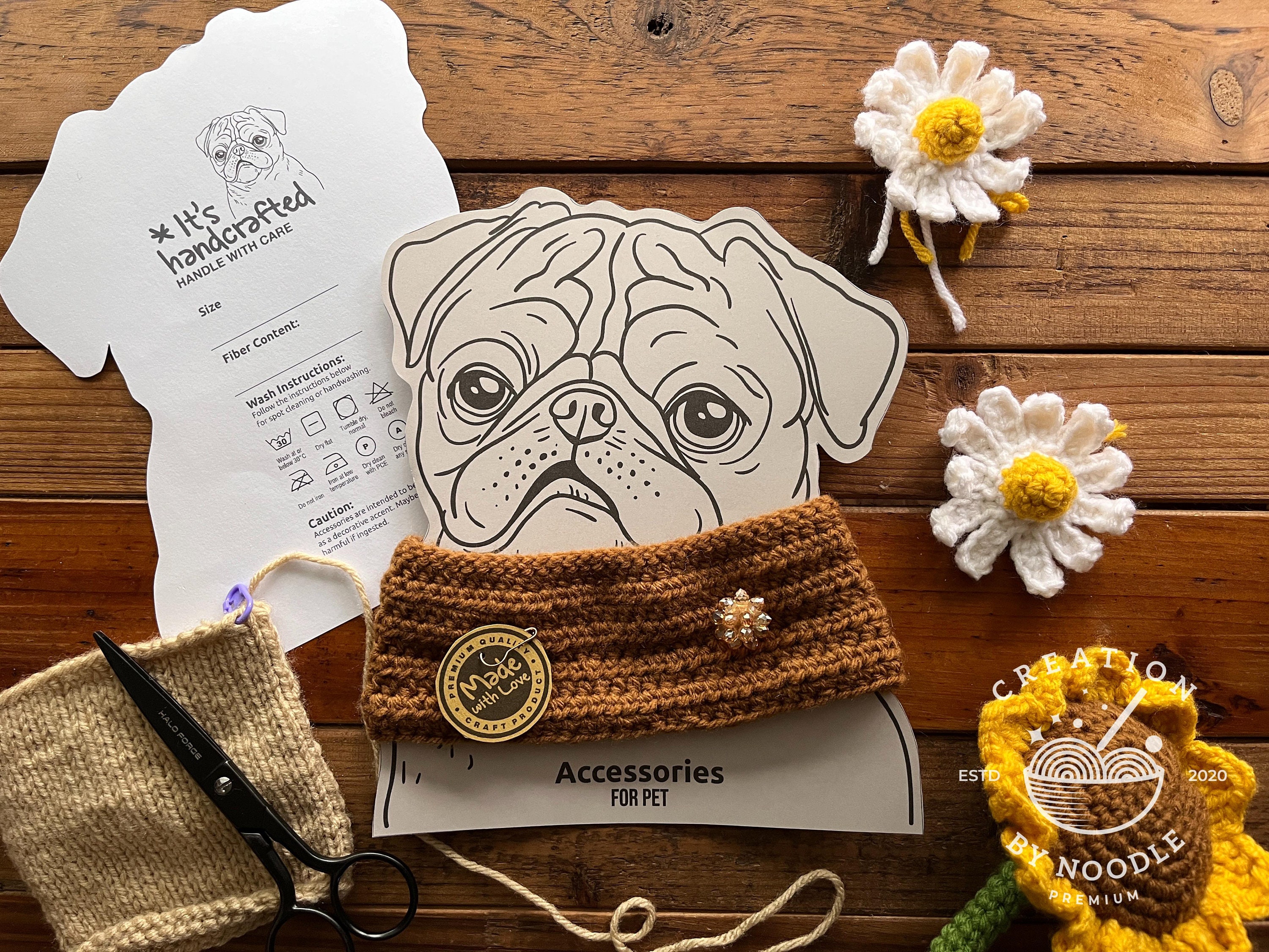 Printable Pug Pet Collar DIY Display Card Dog Accessory Display ...